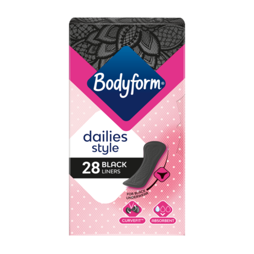 Bodyform Dailies Style Black Liners | Bodyform