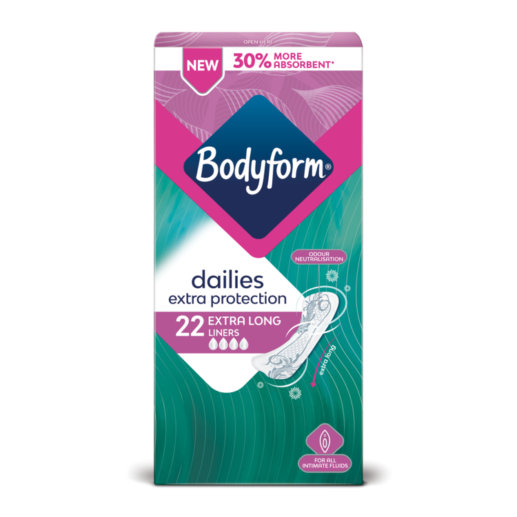 Bodyform Extra Protection Extra Long Liners | Bodyform