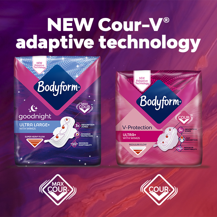 Bodyform Normal Ultra Towels, New Cour-V™ Adaptive Technology | Bodyform